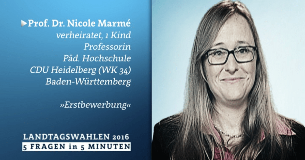 Prof. Dr. Nicole Marmé (CDU) | RNF.de